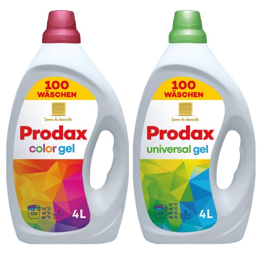 PRODAX 2x 4L NIEMIECKI Żel do prania BIALEGO I KOLORÓW Color Universal ...