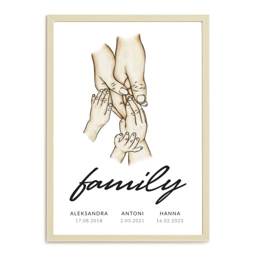 Plakat FAMILY 2+3 bez ramy 21 x 29,7 cm • Cena, Opinie • Plakaty 13621069331 • Allegro