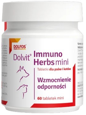 Dolvit Immuno Herbs Mini ODPORNOŚĆ DLA PSA I KOTA 60 tab. mini (5903772196481) • Cena, Opinie ...