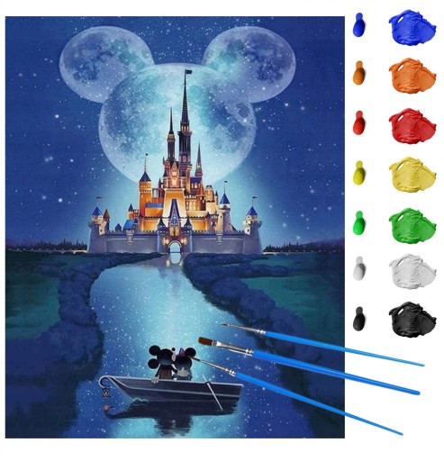 MALOWANIE PO NUMERACH 080 ZESTAW OBRAZ Z RAMĄ 50x40 OBRAZY DO MALOWANIA ...