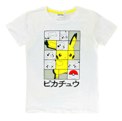 Biała koszulka męska Pokemon Pikachu L (3609085454950) • Cena, Opinie • T-shirty 11874598351 ...