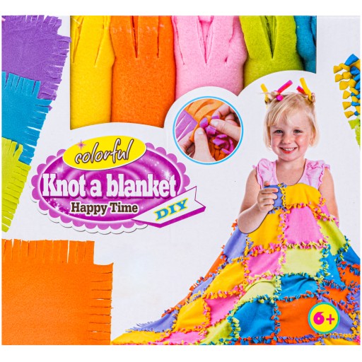 ZESTAW Kreatywny dla Dziewczynki KOC PATCHWORK ROBÓTKI RĘCZNE DLA ...