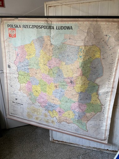 MAPA ADMINISTRACYJNA POLSKA SZKOLNA PRL 1987 13105635521 - Allegro.pl