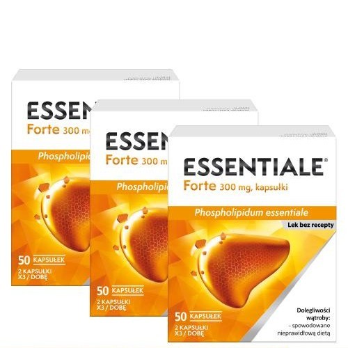 Zestaw 3x ESSENTIALE Forte 300mg, 50kaps. (5909990264711) • Cena ...