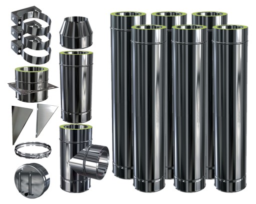 KOMIN IZOLOWANY 7m Fi 120 ZEWNĘTRZNY PIEC PELLET • Cena, Opinie • Systemy kominowe 13563916996 ...