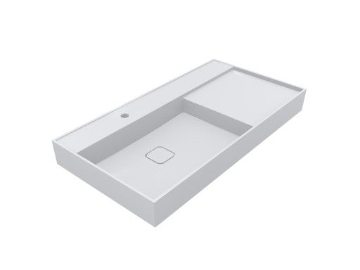 Mosdókagyló Pultra szerelhető téglalap alakú Miraggio SOUL 1000 100 cm ...