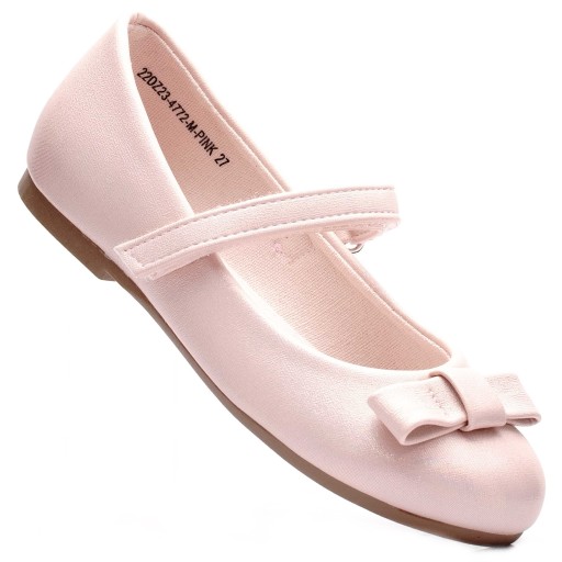MISS E 4772 BALERINKI BALERINY DZIEWCZĘCE ELEGANCKE PINK RÓŻOWE R 27 ...