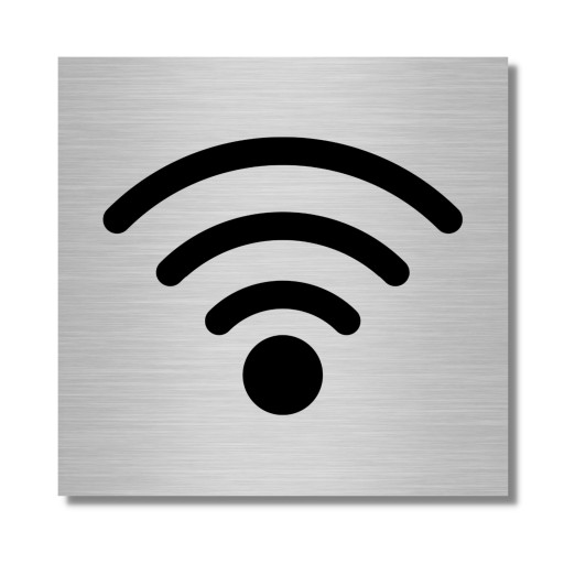 TABLICZKA WIFI INTERNET PIKTOGRAM UV 10X10CM ALUMINIUM OZNACZENIE SIECI ...