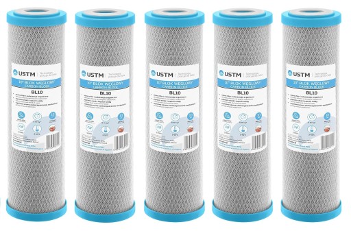 5 x FILTR DO WODY WKŁAD 10 WĘGLOWY USTM BL10 - Sklep, Opinie, Cena w ...