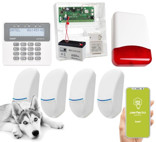 SYSTEM ALARMOWY DO DOMU SATEL PERFECTA 4 BINGO GSM (59056684102949 ...