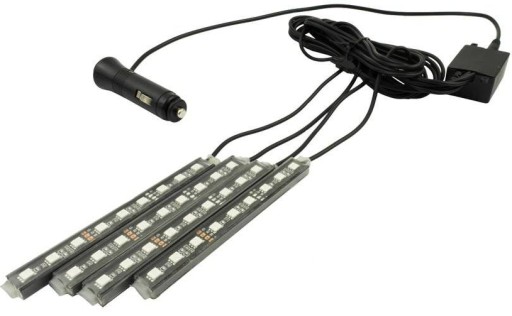 NEONY OŚWIETLENIE WNĘTRZA POD NOGI LED LISTWY PILOT ZAPALNICZKA 15-cm ...