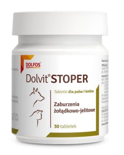 DOLFOS Dolvit Stoper 30 tabl. na biegunkę pies/kot (5902232645934) • Cena, Opinie • Preparaty ...