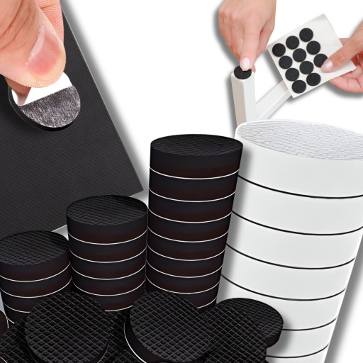 PODKŁADKI FILCOWE PIANKOWE POD KRZESŁA MEBLE SAMOPRZYLEPNE ZESTAW ...