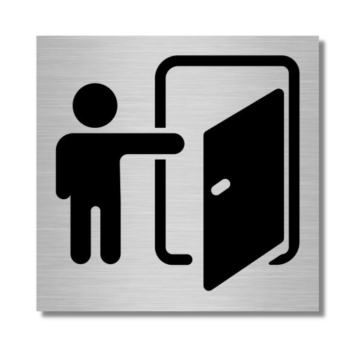 TABLICA TABLICZKA PIKTOGRAM WEJŚCIE WYJŚCIE DRUK UV 10X10CM DRZWI ...