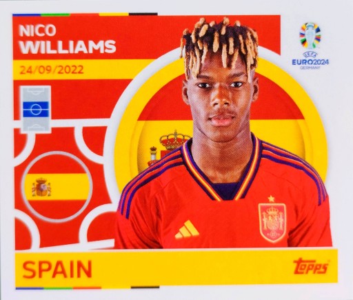 EURO 2024 TOPPS MATCH ATTAX naklejka ESP 15 NICO WILLIAMS HISZPANIA ... EURO 2024 TOPPS MATCH ATTAX naklejka ESP 15 NICO WILLIAMS HISZPANIA ...