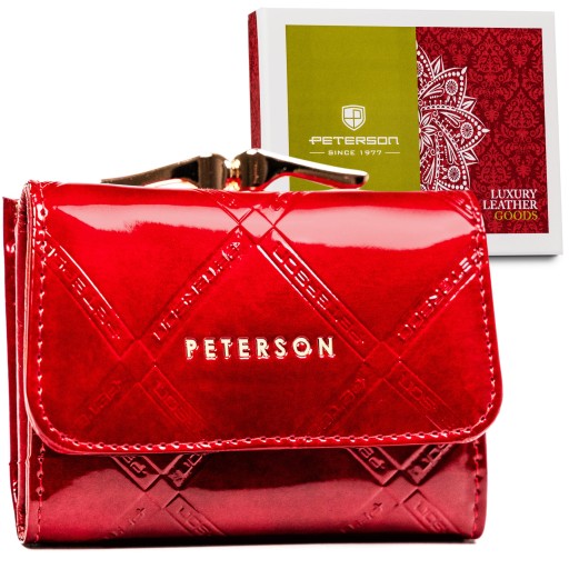 Peterson stylowy portfel damski skórzany portfelik na prezent RFID ... Peterson stylowy portfel damski skórzany portfelik na prezent RFID ...