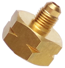 Redukcja adapter na butle czynnik R32 R1234yf W21,8x1/14 LEWY gwint 1/4 SAE 5903686603716 za 19 ...