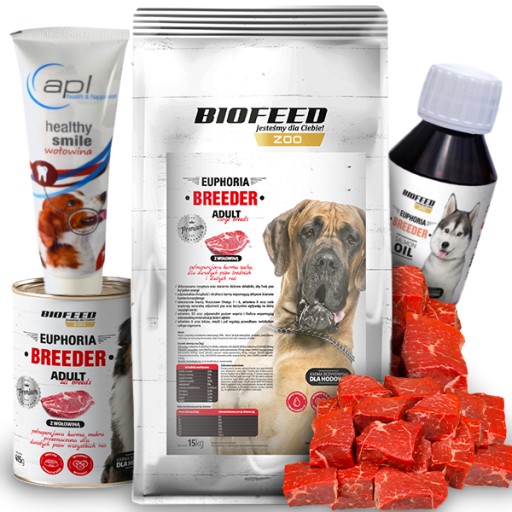 BIOFEED ADULT LARGE Z WOŁOWINĄ 15KG SUCHA SREDNIE I DUZE RASY ...