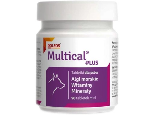 MULTICAL PLUS MINI 90 TAB algi witaminy pies 13932721956 - Allegro.pl