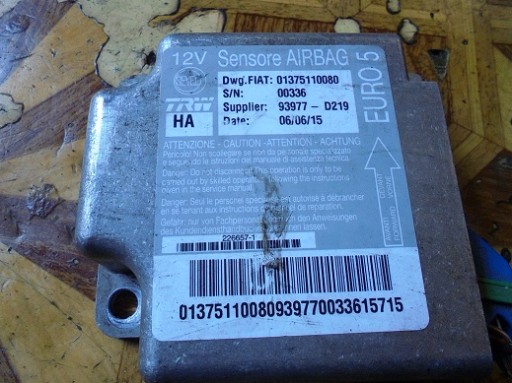 FIAT DUCATO III SENSOR AIRBAG 01375110080 za 800 zł z sulejówek ...