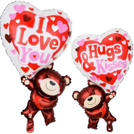 Balon foliowy Miś z sercem Flexmetal 901715 95 cm (8435102302035) • Cena, Opinie • Balony ...