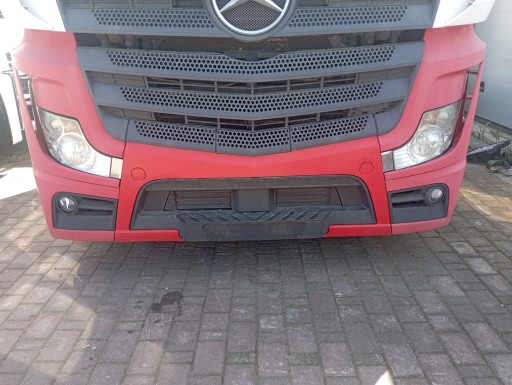 MERCEDES ACTROS MP4 ZDERZAK PRZÓD KOMPLETNY ATRAPA DOLNA OKULAR LAMPY ...