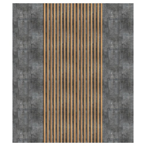 TAPETA FOTO 260X300cm NOWOCZESNE LAMELE NA BETONOWYCH PŁYTACH Z03 ...