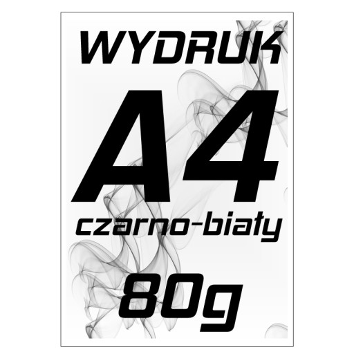 WYDRUK ULOTKI KSERO - FORMAT A4 - CZARNO BIAŁY 80g • Cena, Opinie ...
