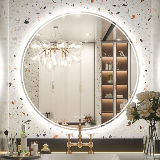 LUSTRO OKRĄGŁE LED Z WŁĄCZNIKIEM DOTYKOWYM 60X60CM (Okrągłe Lustro ...