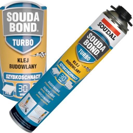 SOUDAL PIANOKLEJ Klej Poliuretanowy Soudabond Turbo Szybki Styropian 750ml (9415410257707 ...