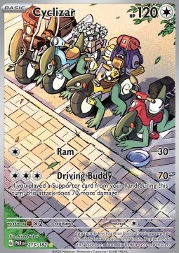 Pokémon TCG - Paradox Rift - Cyclizar (PAR 215), • Ceny, Recenzie - Allegro