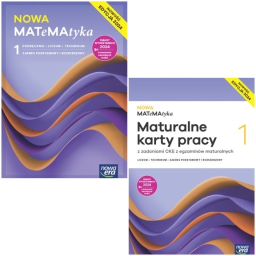Nowa MATeMAtyka 1. Zakres podstawowy i rozszerzony. Podręcznik. Liceum i technikum. Edycja 2024 ...