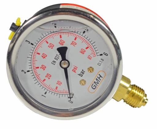 MANOMETR GLICERYNOWY PRZYŁĄCZE DOLNE 0-6 bar • Cena, Opinie • Hydraulika siłowa 10140532095 ...