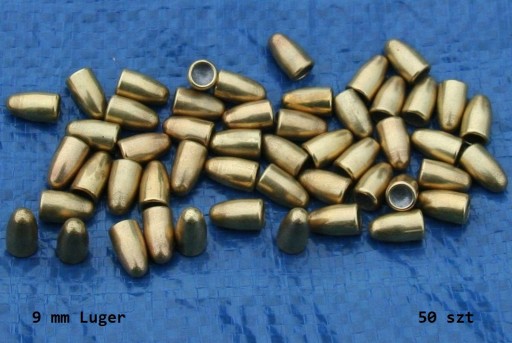 pocisk 9 mm PARABELLUM - Luger - 50 szt – NOWE 15017899744 - Allegro.pl