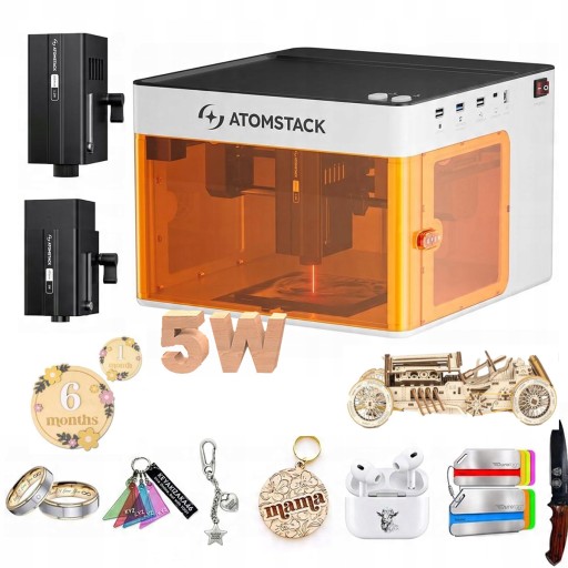 Laserové gravírování ATOMSTACK P1 5W+1,2 W Infračervený laser za 10296.00CZK - Allegro