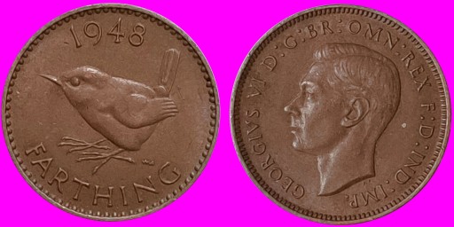 Velká Británie 1 farthing 1948 111 za 148.00CZK - Allegro