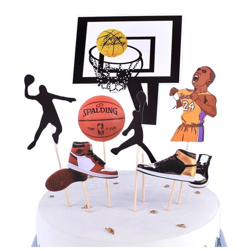 TOPPER NA TORT DEKORACJA CIASTA TOPPER KOSZYKÓWKA NBA BASKETBALL LAKERS ...