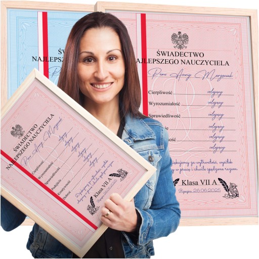 ŚWIADECTWO DYPLOM A4 NA ZAKOŃCZENIE ROKU SZKOLNEGO NAUCZYCIELA WYCHOWAWCY (5906412148079) • Cena ...