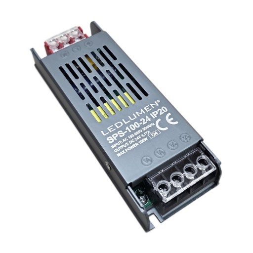 Modulárny LED napájací zdroj 24V DC 100W 4,17A IP20 Malý Slim pre pásky ...