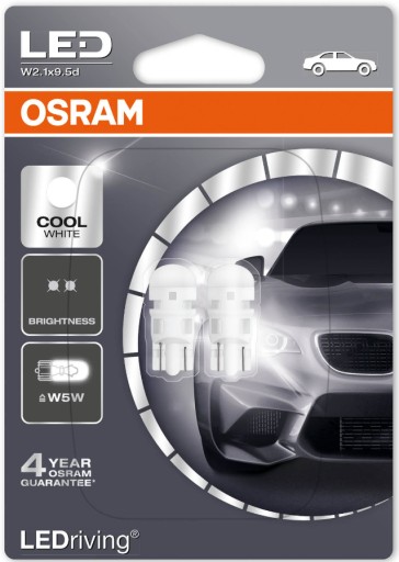 ŻARÓWKI OSRAM LED W5W T10 12V RETROFIT WHITE 6000K 4052899067820 za 38 ...