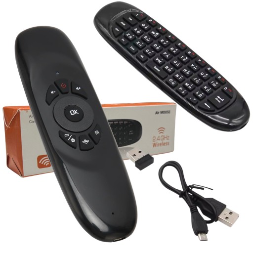 BEZDRÁTOVÁ KLÁVESNICE S MYŠÍ PILOT AIR REMOTE QWERTY + UKAZOVÁTKO HQ ...