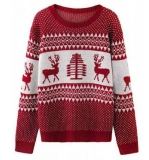 ŚWIĄTECZNY SWETER-EK DAMSKI Z RENIFEREM DLA NIEJ (6211229630426) • Cena ...