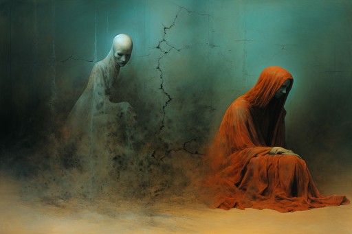 Zdzisław Beksiński Style Obraz Cień Smutku • Cena, Opinie • Obrazy ...