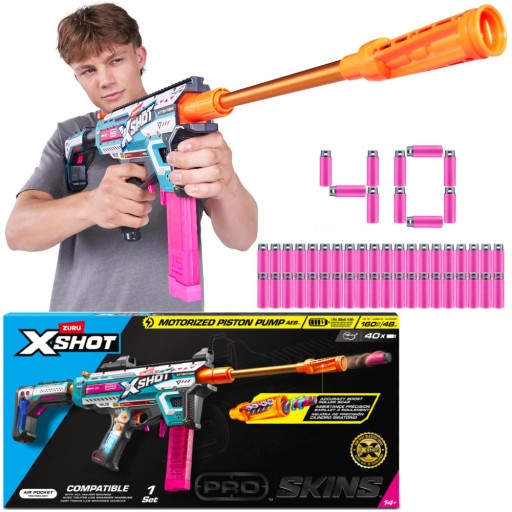 X-SHOT SKINS PRO-SERIES MOTORIZED PISTON PUMP AEB 160 FPS ZASIĘG 48 ...