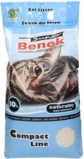 Super BENEK Compact Naturalny Żwirek NIEBIESKI 10L 13820730116 - Allegro.pl