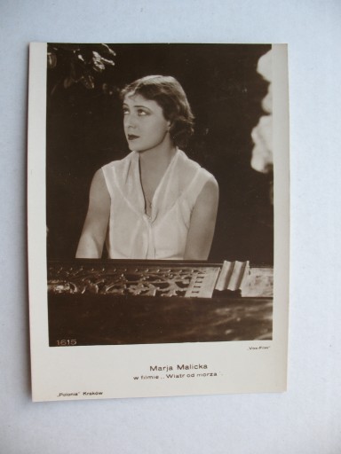 AKTORKA MARIA MALICKA WIATR OD MORZA przedwojenna • Cena, Opinie ...