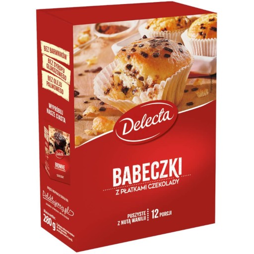 DELECTA BABECZKI Z PŁATKAMI CZEKOLADY 280G FOREMKI 13152453670 - Allegro.pl