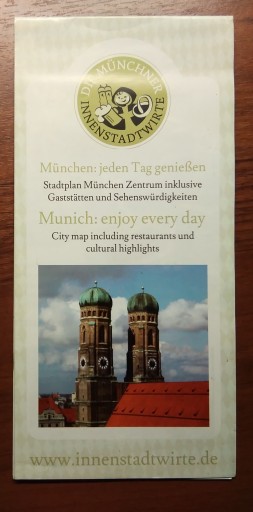 Mapa NIEMCY Monachium Centrum plan miasta mapa 10 x 21 cm • Cena ...