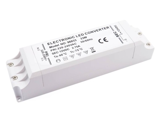 TRANSFORMATOR 12V 33W 220-240V DO TAŚM LAMP LED • Cena, Opinie ...