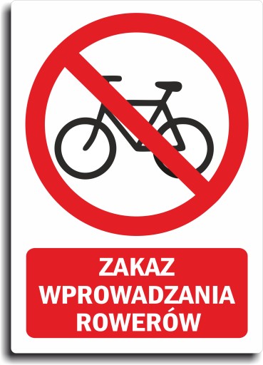 Naklejka Znak Zakaz Wprowadzania Rowerów 28cm Cena Opinie Naklejki